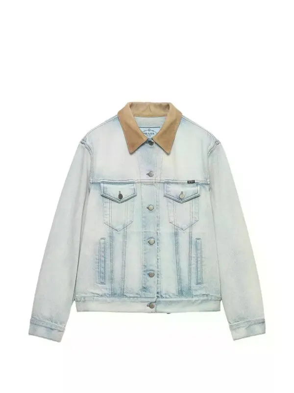 Prada Denim Blouson Jacket - Blue