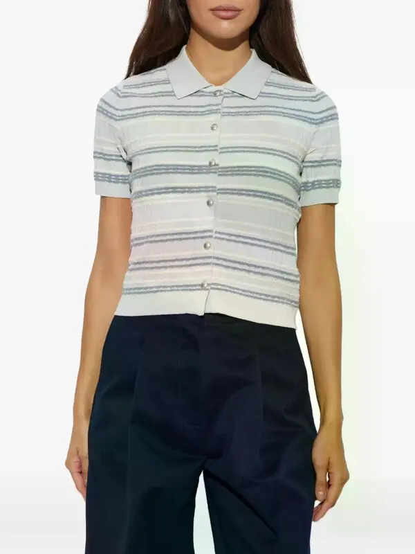 Rag & Bone Striped Short-sleeve Cardigan