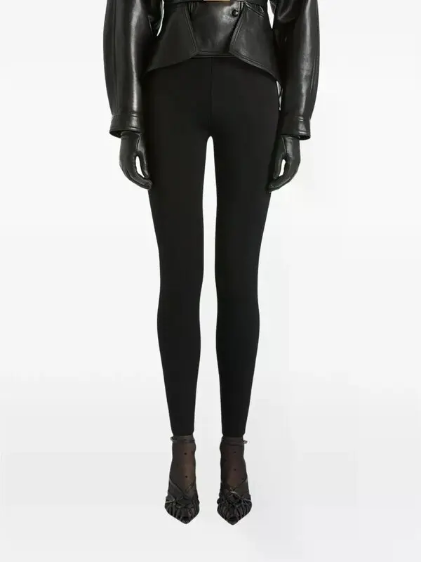 Balmain High-waisted Milano Jersey Trousers - Black