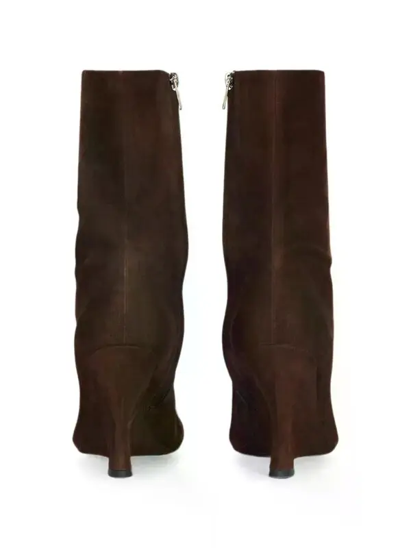 Balmain Wedge Ankle Boots In Suede