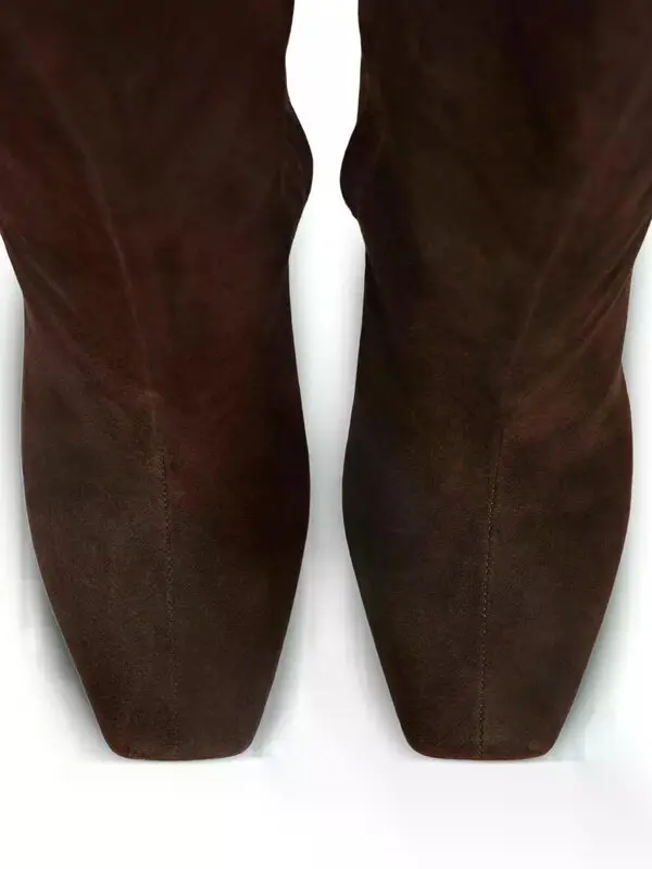 Balmain Wedge Ankle Boots In Suede