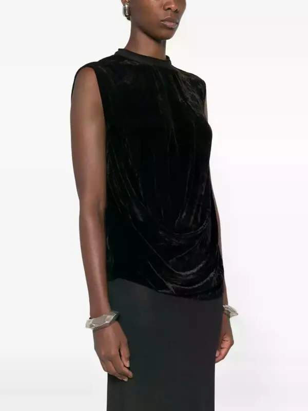 Rick Owens Draped Velvet Top