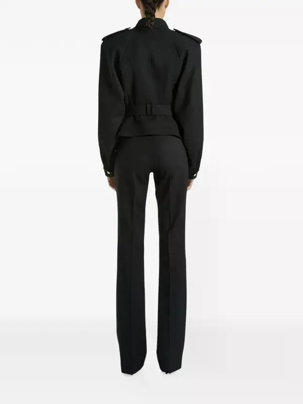 Balmain Pleated Wool Gabardine Trousers