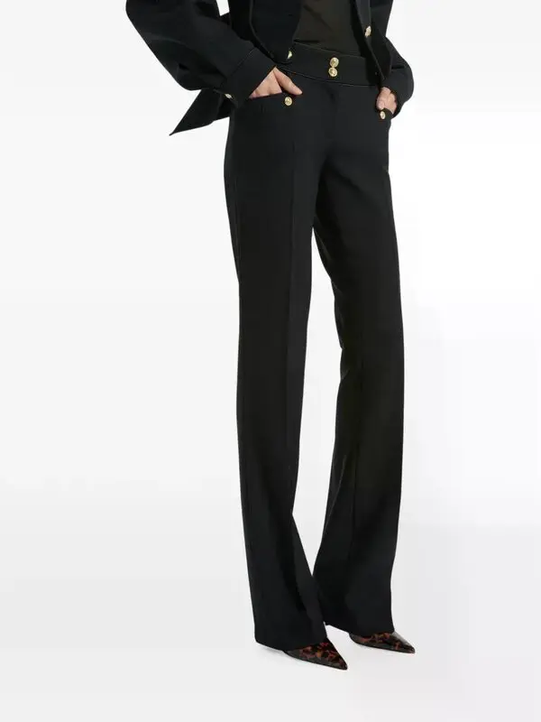 Balmain Pleated Wool Gabardine Trousers