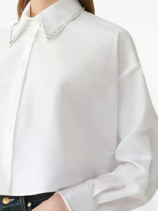 Fabiana Filippi Monili-embellished Cropped Shirt