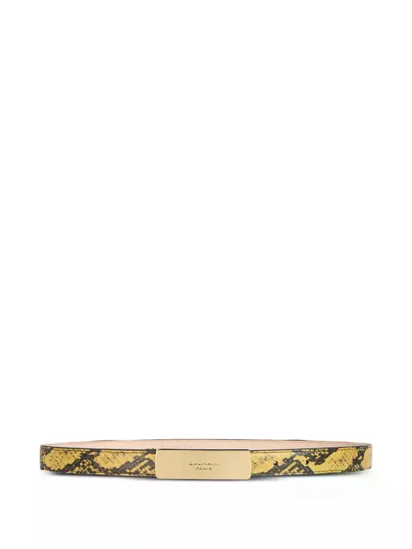 Balmain Python-effect Leather Belt