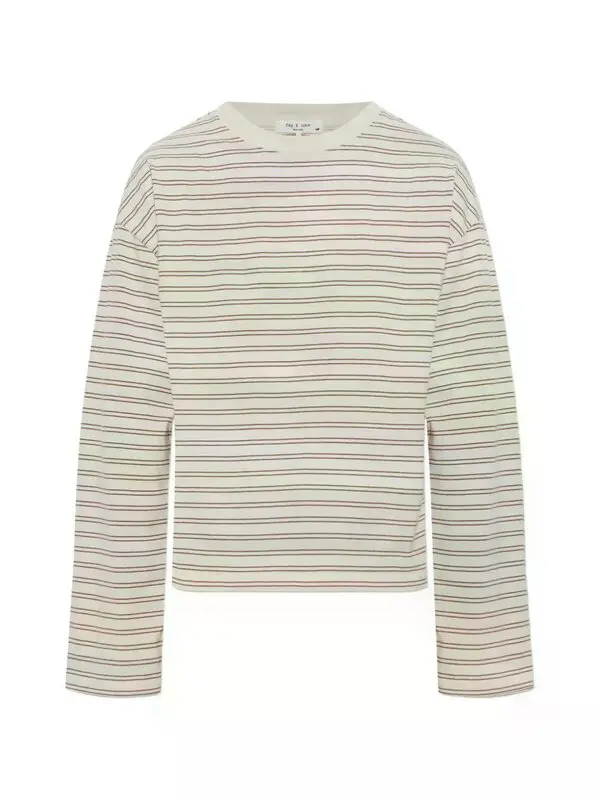 Rag & Bone Kelly Striped Long-sleeve Top - Neutrals