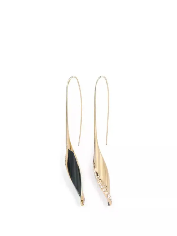 Balmain Organic-twist Earrings In Lacquered Brass