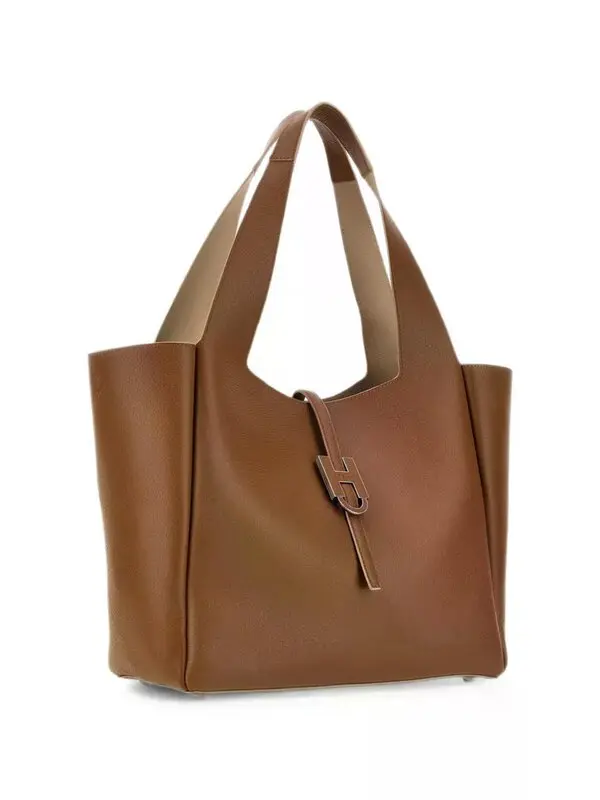Hogan Trend Logo-plaque Leather Tote Bag