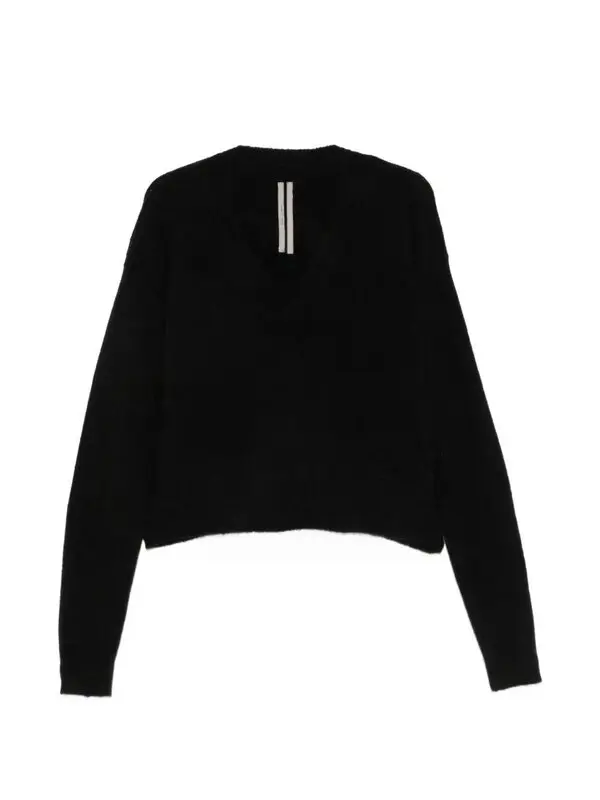 Rick Owens V-neck Long-sleeve Sweater - Black
