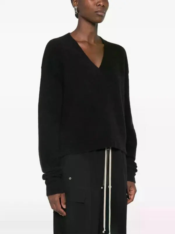 Rick Owens V-neck Long-sleeve Sweater