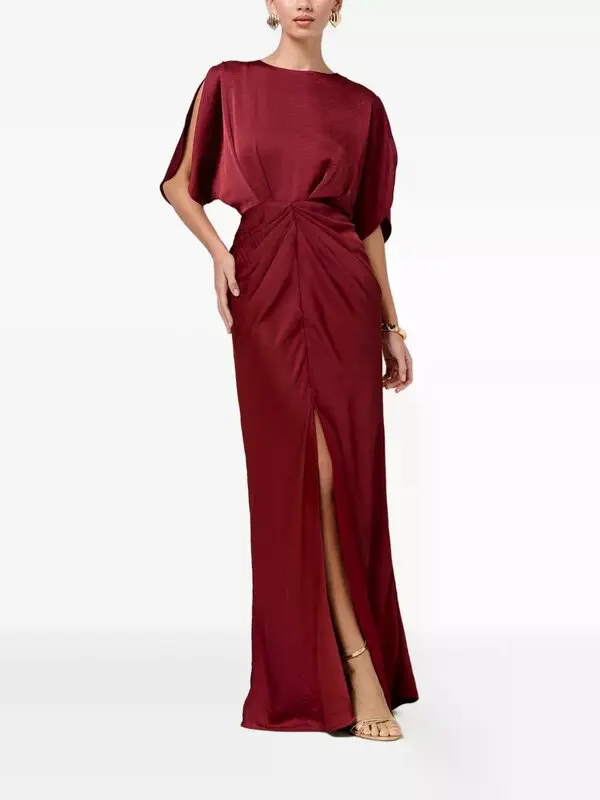 SAVEL Mona Twist-detail Maxi Dress - Red
