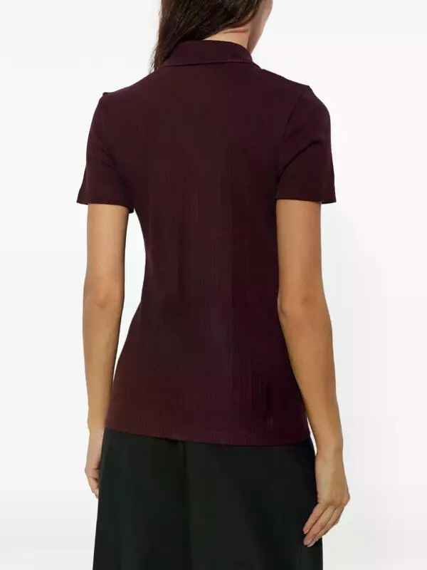 Lacoste Ribbed Logo-patch Polo Top