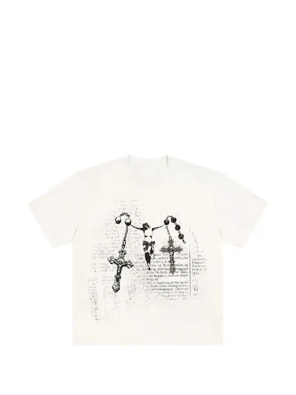 MELT Graphic-print Crew-neck T-shirt - Neutrals