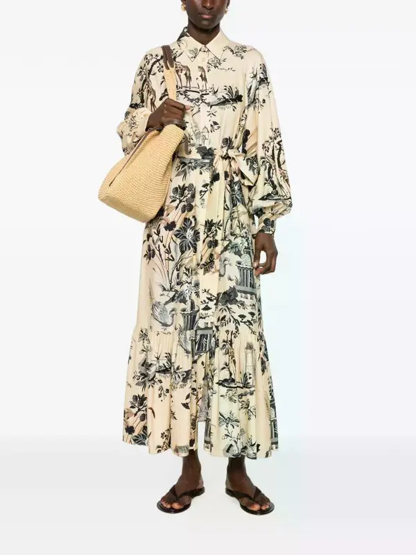 Etro Scenic-print Tiered Maxi Dress