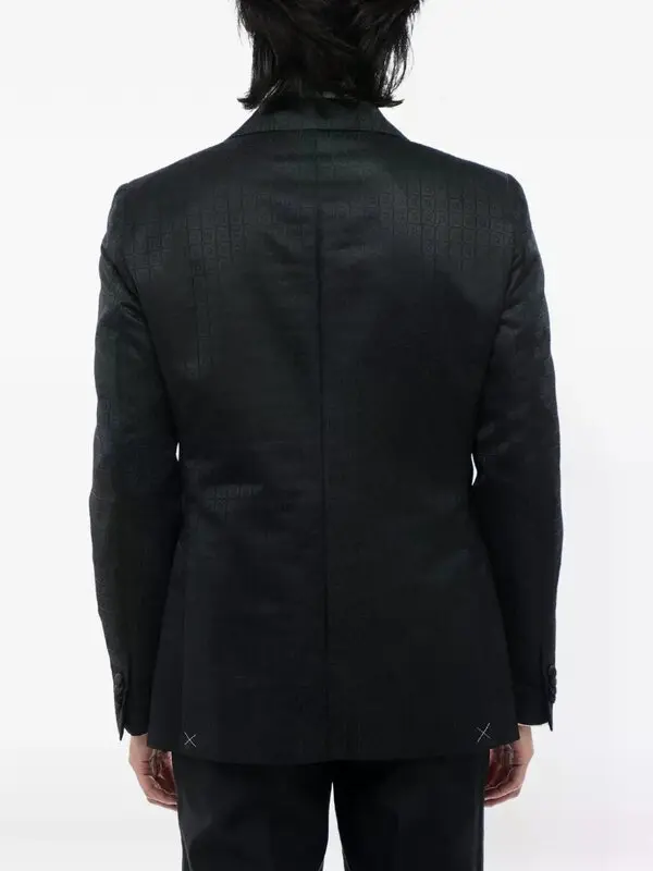 Corneliani Jacquard Satin-lapel Blazer