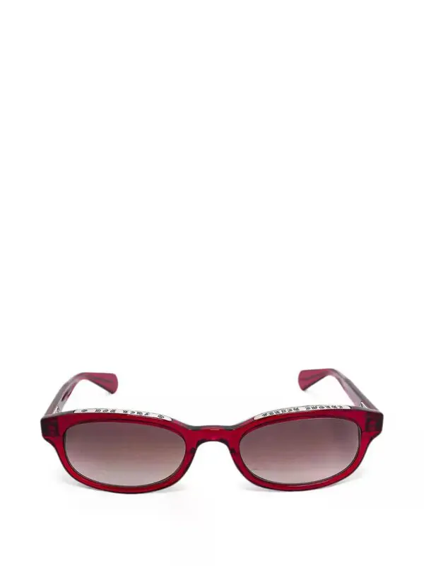 Chrome Hearts Lowrider Rectangle-frame Sunglasses - Red