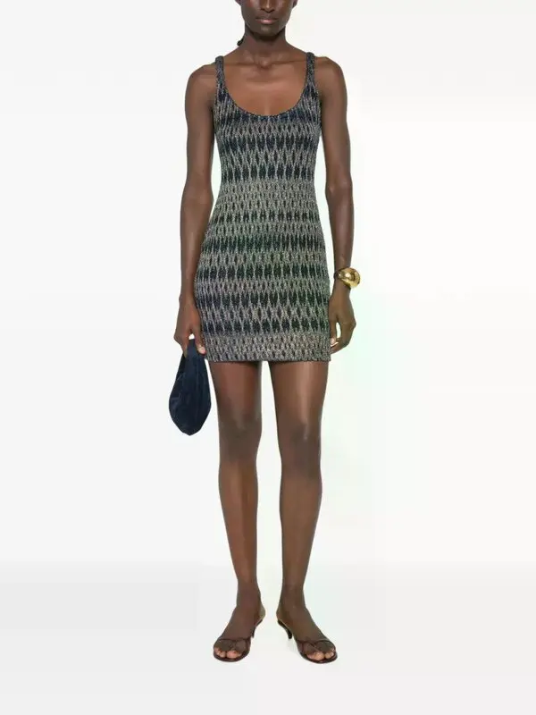 Missoni Geometric-pattern Scoop-neck Mini Dress