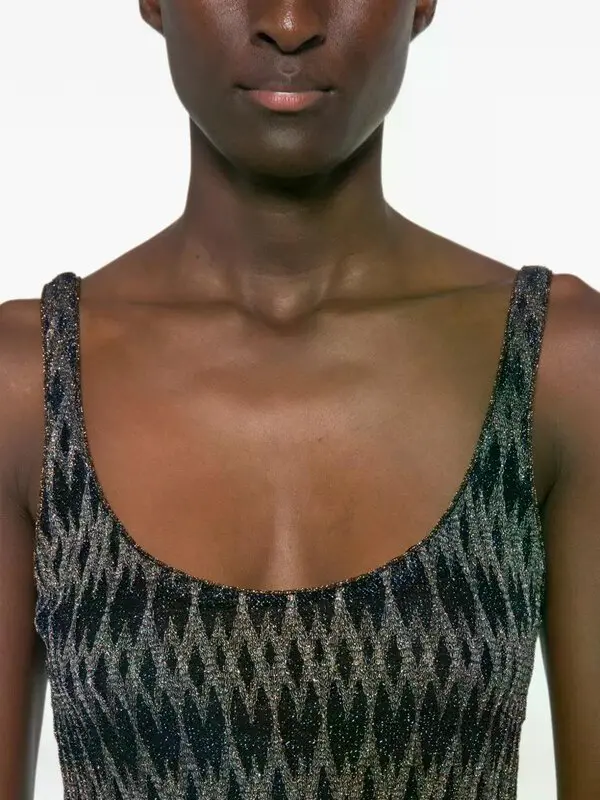 Missoni Geometric-pattern Scoop-neck Mini Dress