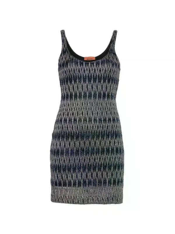 Missoni Geometric-pattern Scoop-neck Mini Dress - Blue