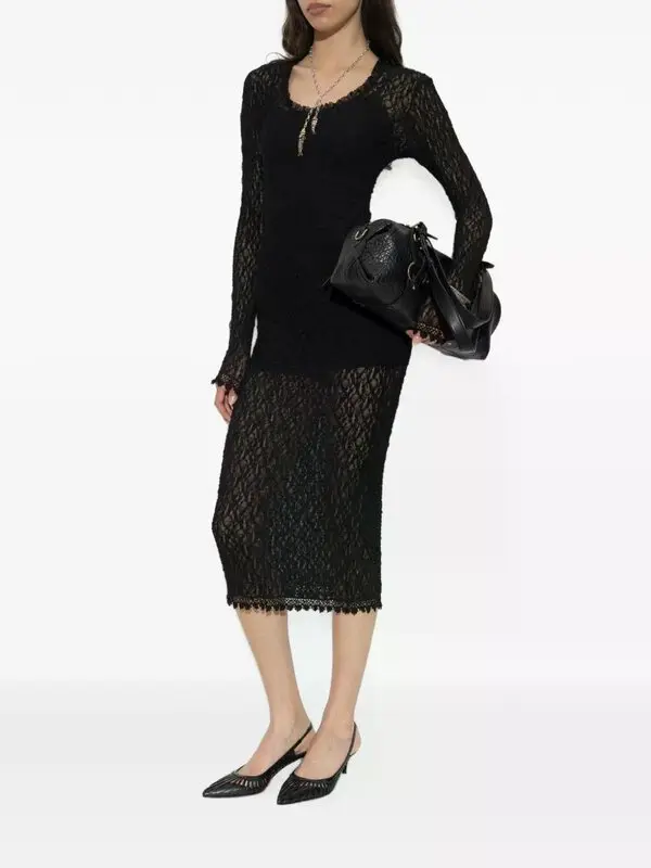 Isabel Marant Étoile Belsane Lace-knit Midi Dress