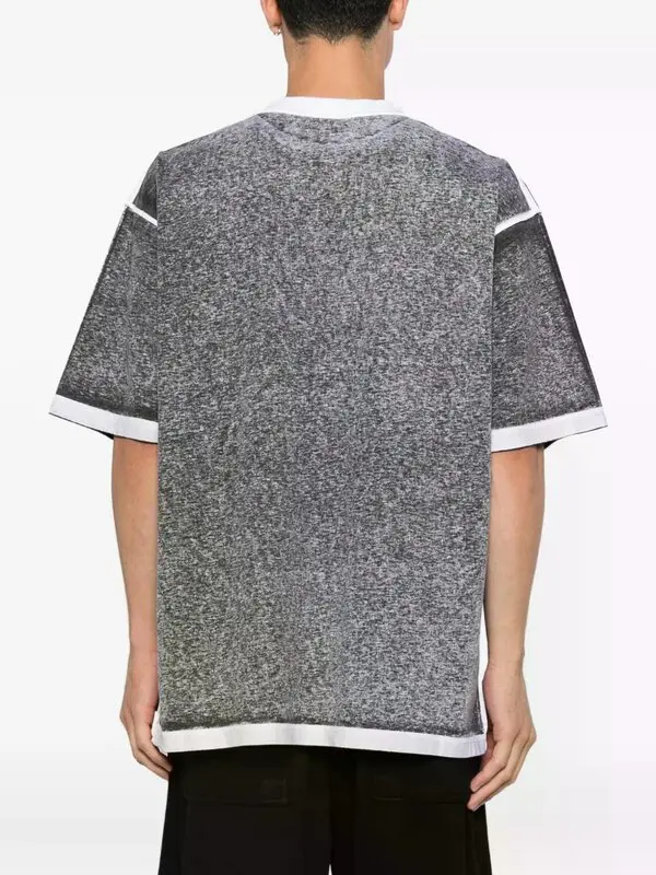 Balenciaga Logo-print Heathered T-shirt