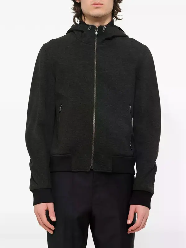WOOYOUNGMI Hooded Zip-up Track Jacket - Grey