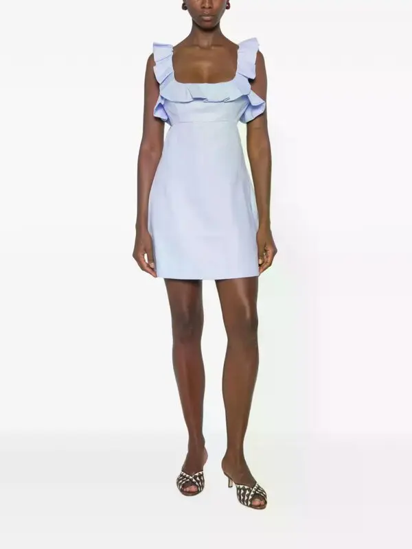 Zimmermann Ruffled Cut-out Mini Dress