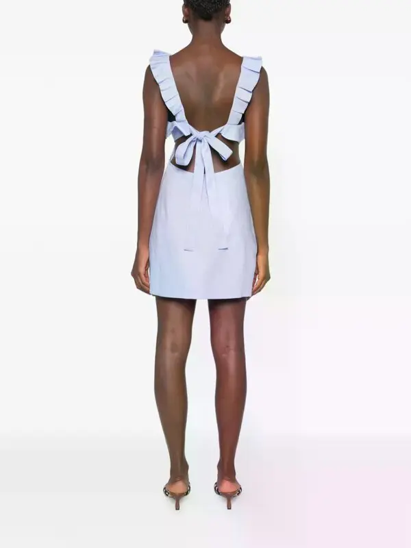 Zimmermann Ruffled Cut-out Mini Dress