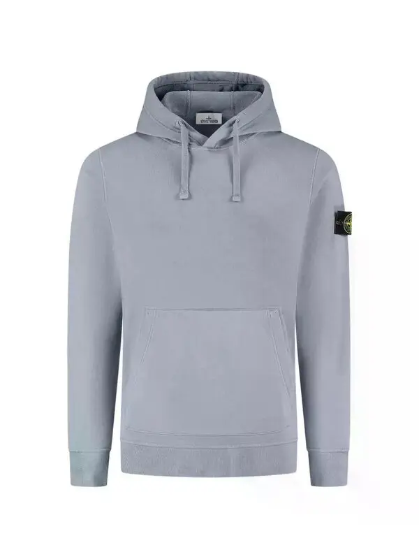 Stone Island Compass-patch Drawstring Hoodie - Blue