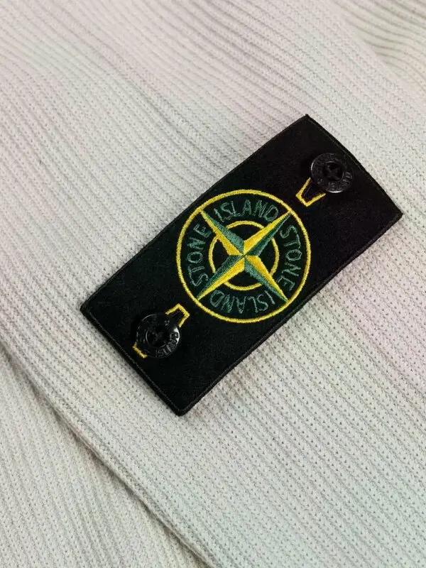 Stone Island Logo-patch Ribbed-knit Sweater