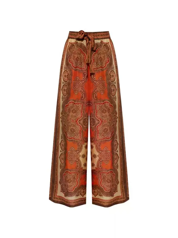 Zimmermann Paisley-pattern Trousers - Orange