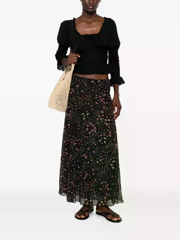 MARANT ETOILE Floral-print Silk Maxi Skirt