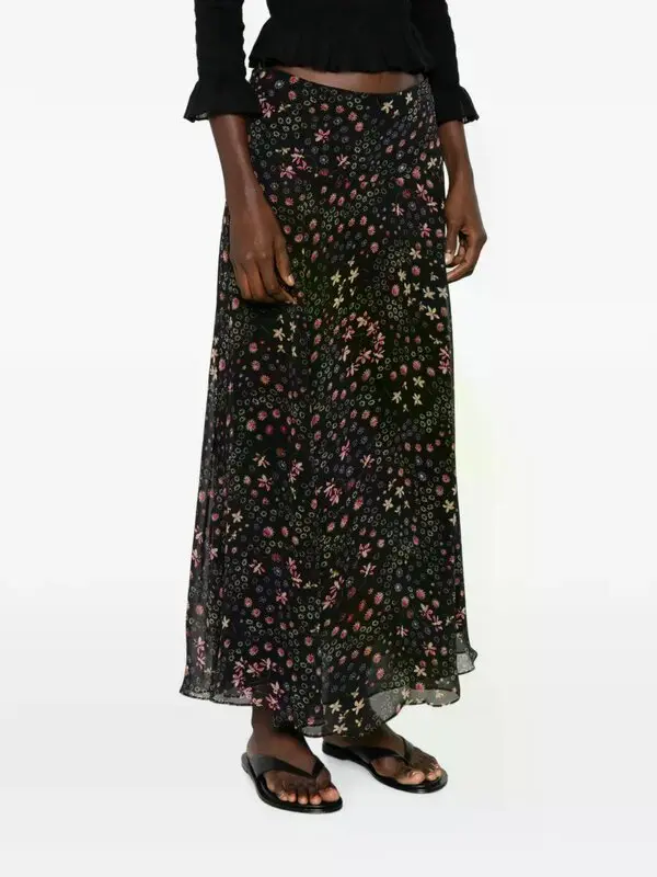 MARANT ETOILE Floral-print Silk Maxi Skirt