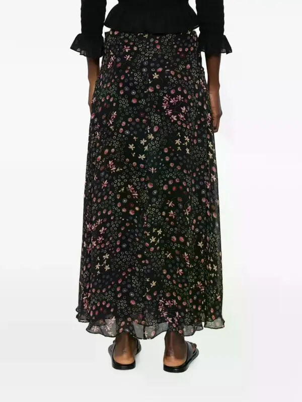 MARANT ETOILE Floral-print Silk Maxi Skirt