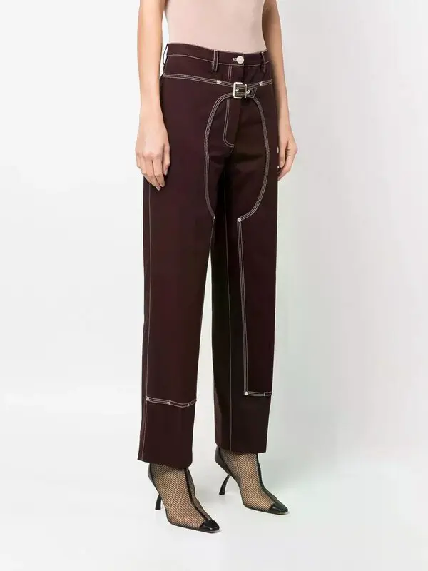 Stella McCartney Contrast Stitch Straight Leg Trousers