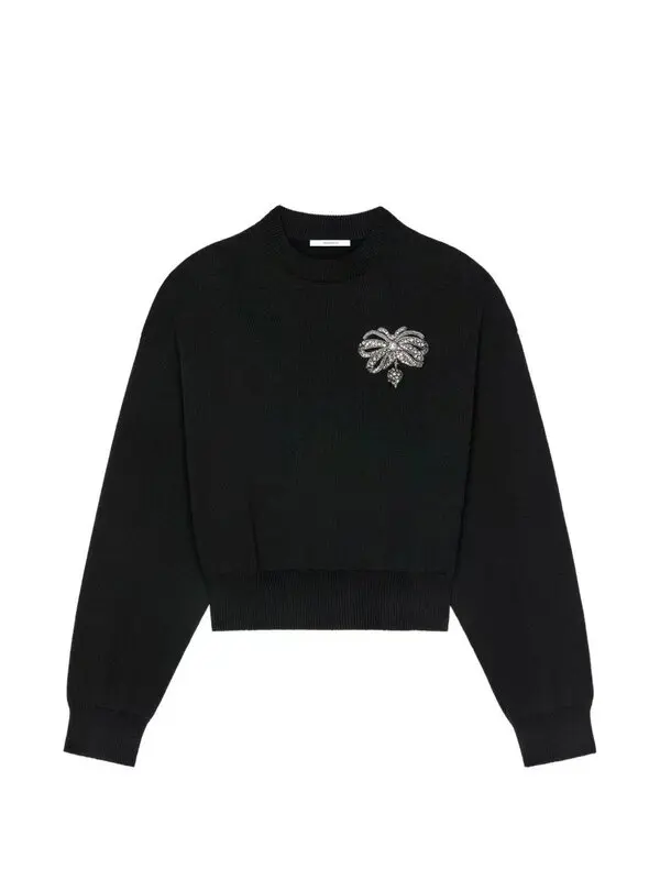 Givenchy Crystal-embellished Bow-detail Sweatshirt - Black