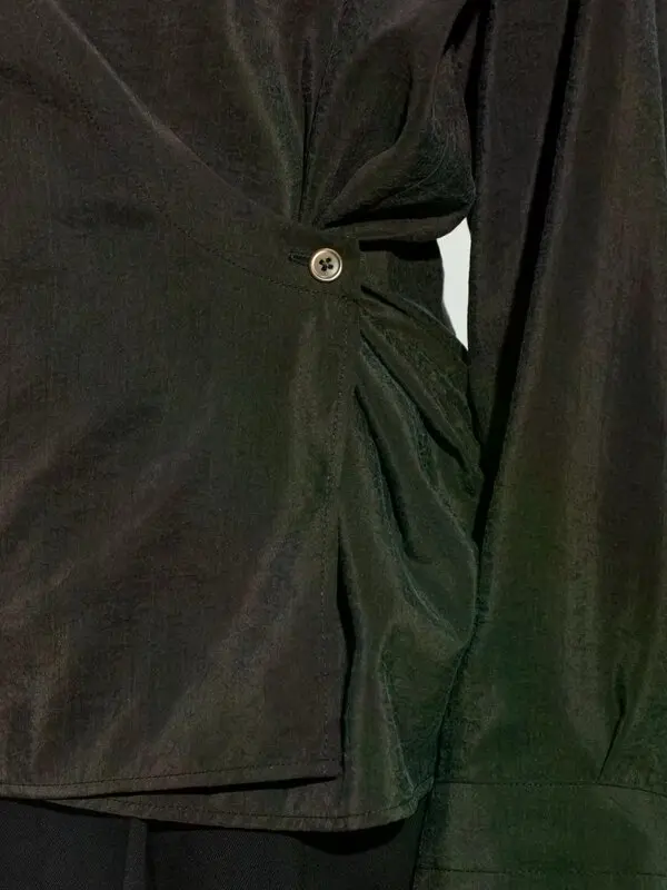 LEMAIRE Wrap-style Long-sleeve Shirt - Brown