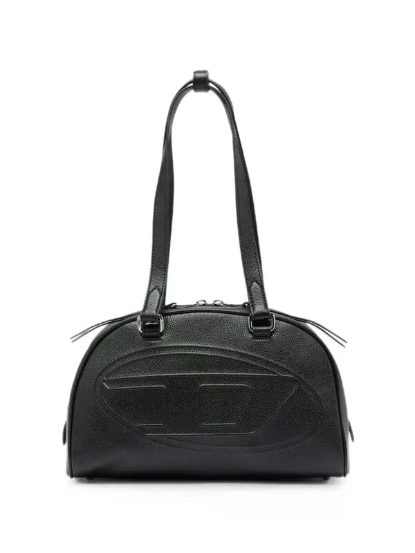 DIESEL® 1dr Dome Leather Boston Bag With Embossed Logo