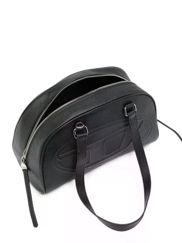 DIESEL® 1dr Dome Leather Boston Bag With Embossed Logo