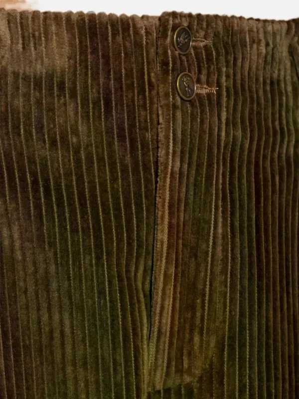 Etro Corduroy Pleated Trousers