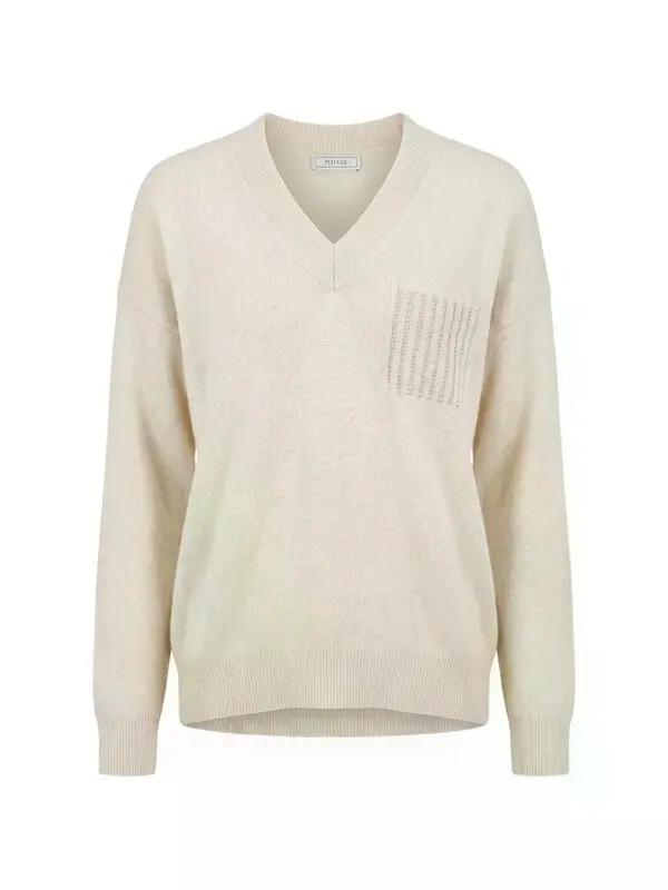 Peserico V-neck Patch-pocket Sweater