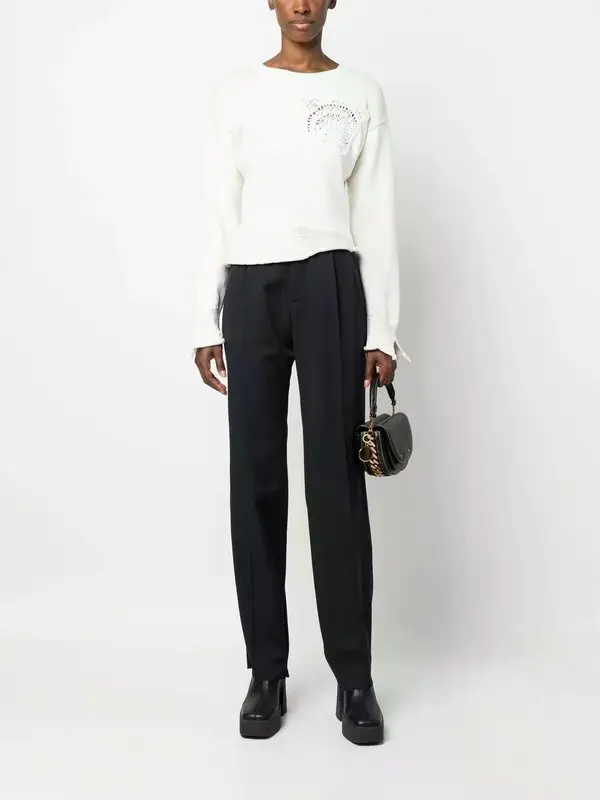 Stella McCartney Crochet Detail Crew Neck Jumper