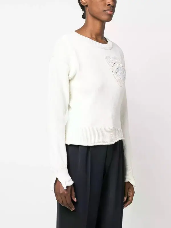 Stella McCartney Crochet Detail Crew Neck Jumper
