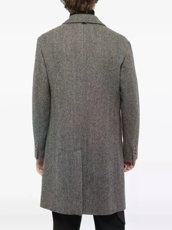 Neil Barrett Herringbone-pattern Single-breasted Coat