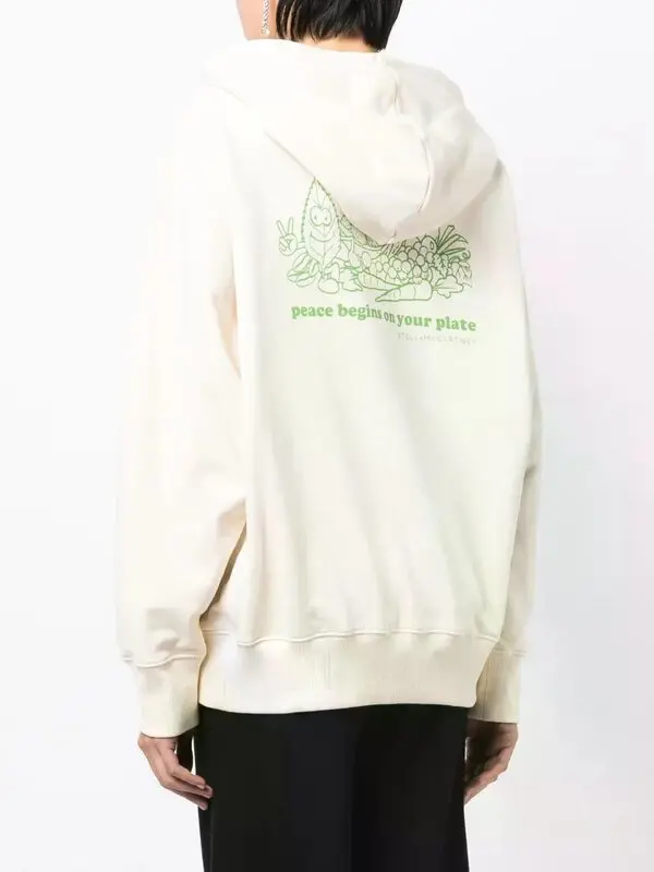 Stella McCartney Slogan-print Drawstring Cotton Hoodie