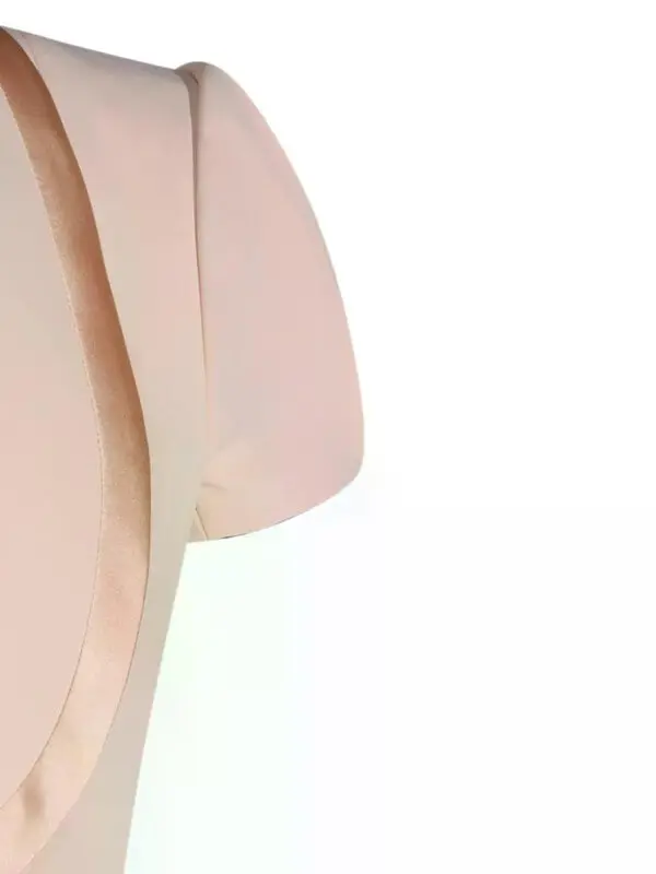 Elisabetta Franchi Pleated Mini Dress With Satin Trim