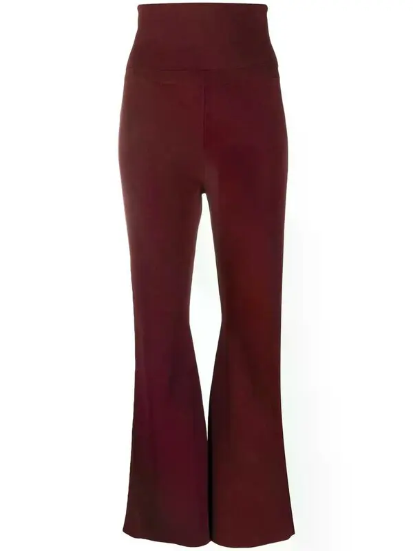 Stella McCartney High-rise Flared Trousers - Red