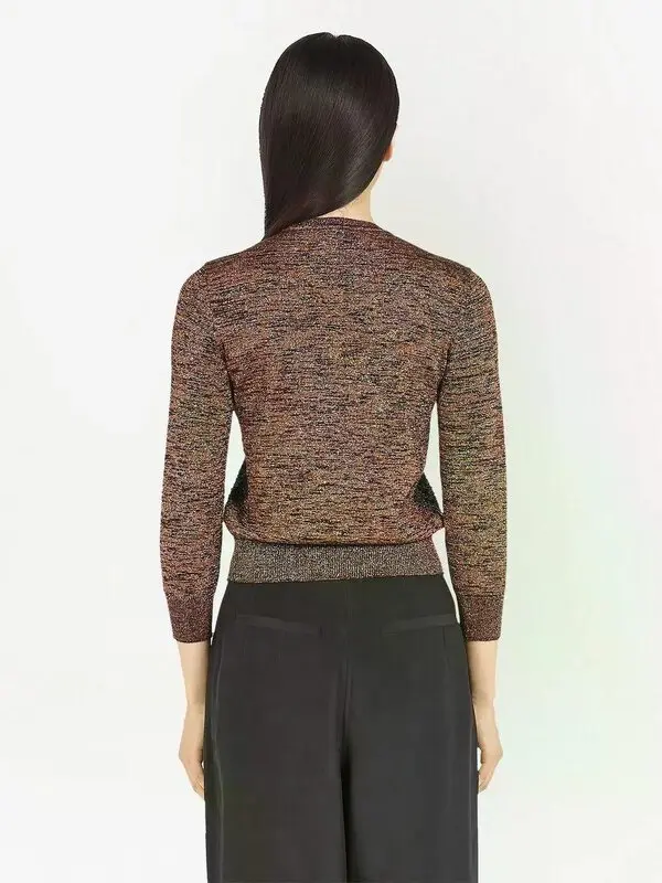 FERRAGAMO Sequin-embellished Crew Neck Jumper