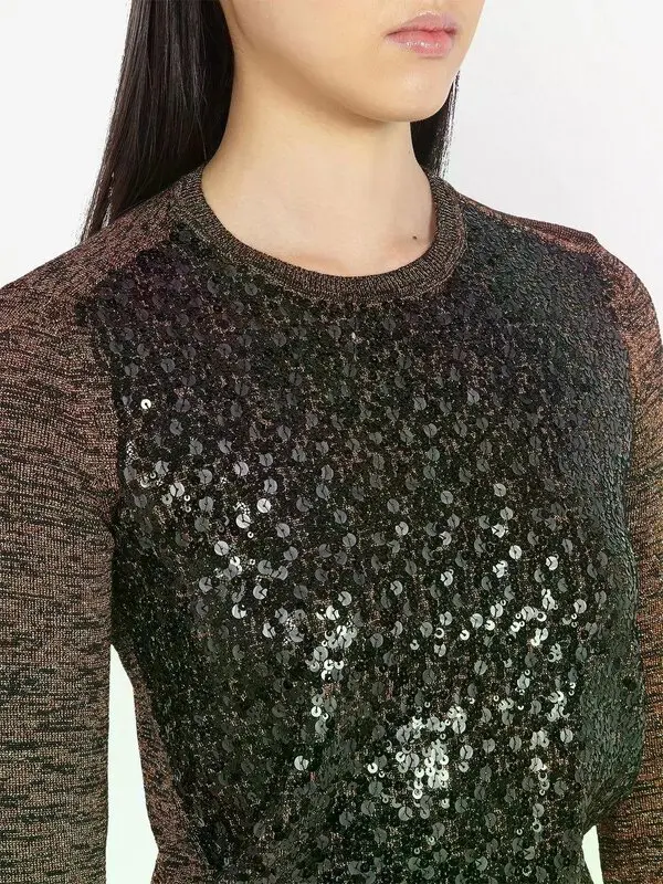 FERRAGAMO Sequin-embellished Crew Neck Jumper
